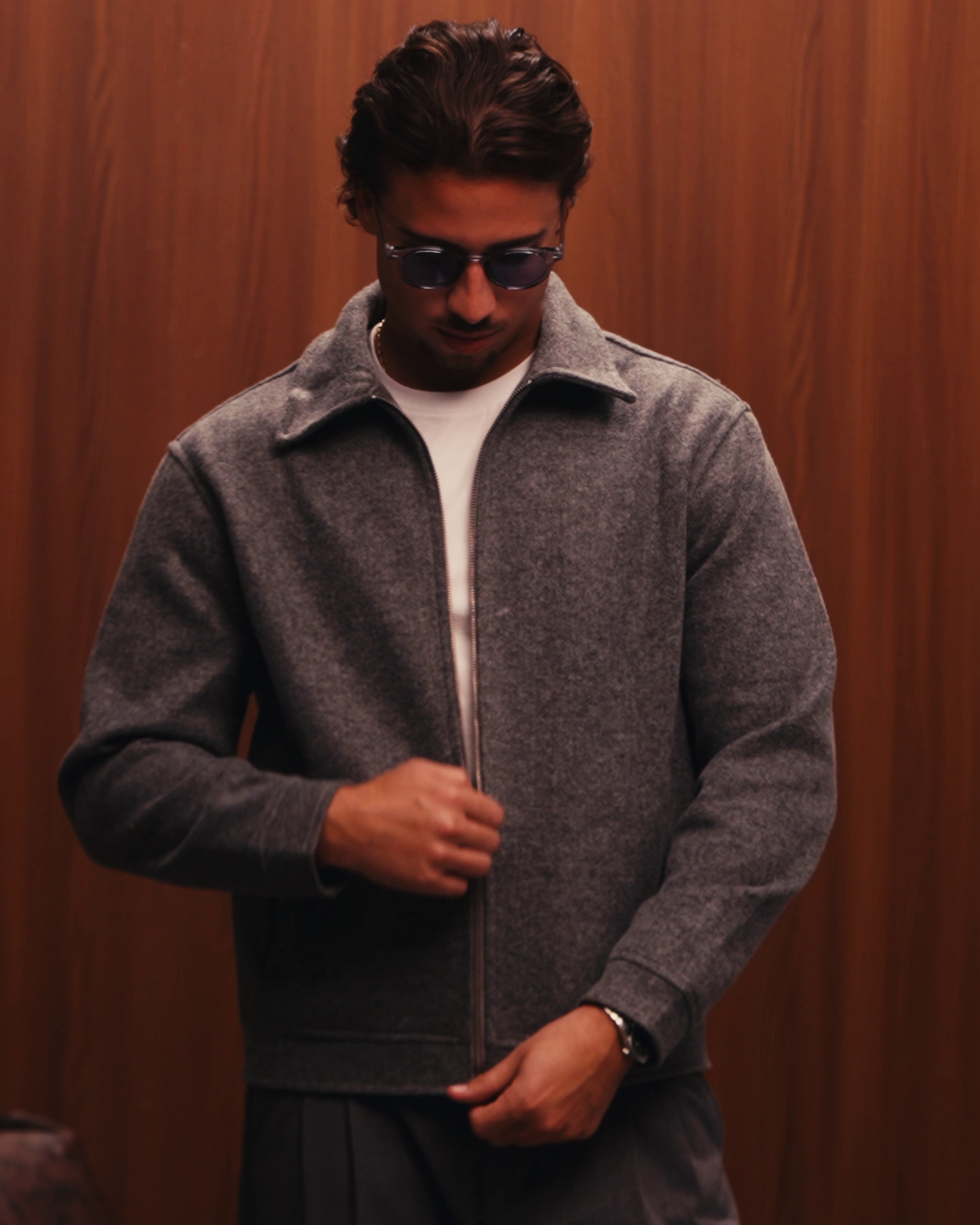 ICON WOOL JACKET - GREY